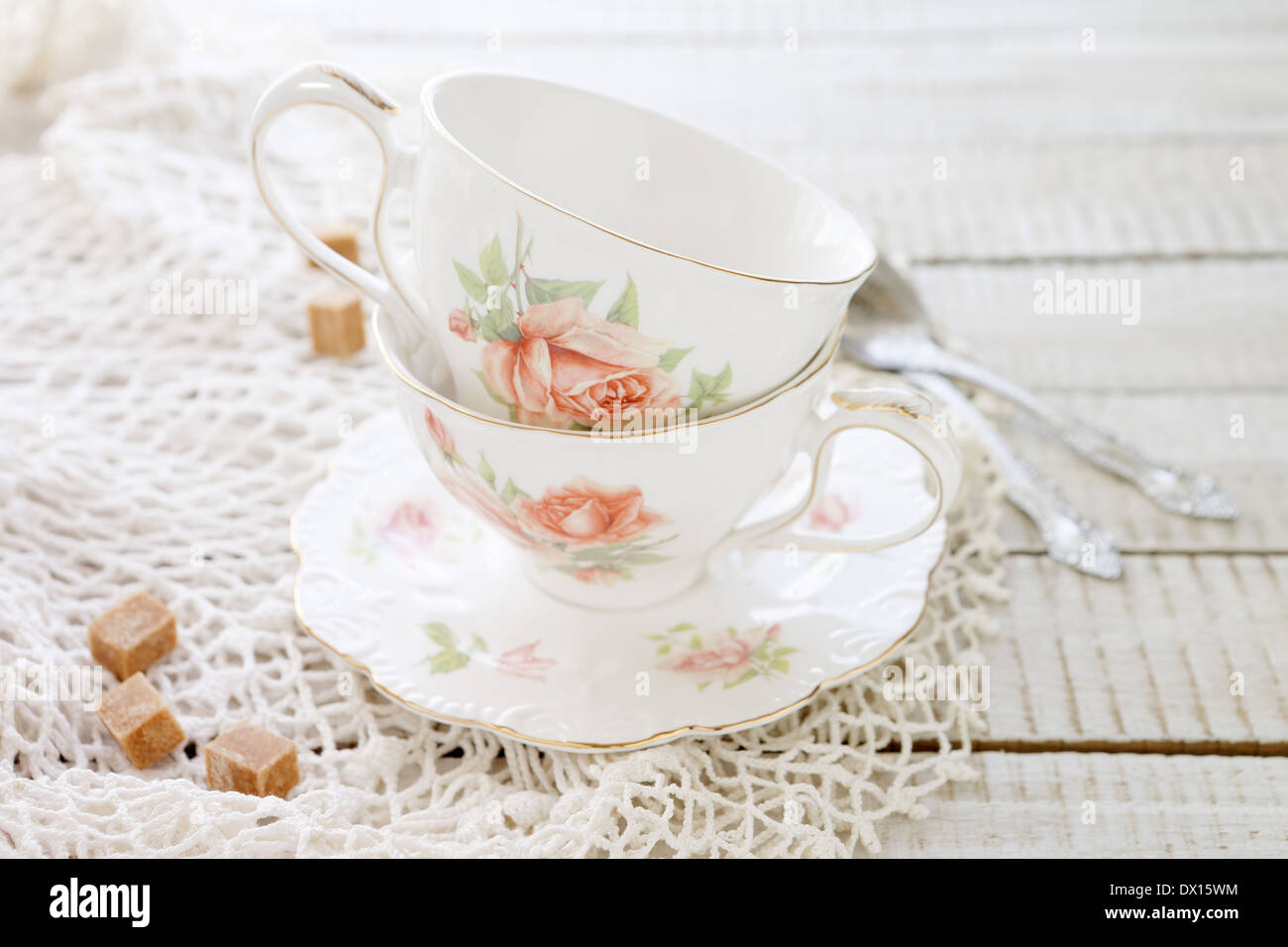 Vintage tea cups hi-res stock photography and images - Alamy