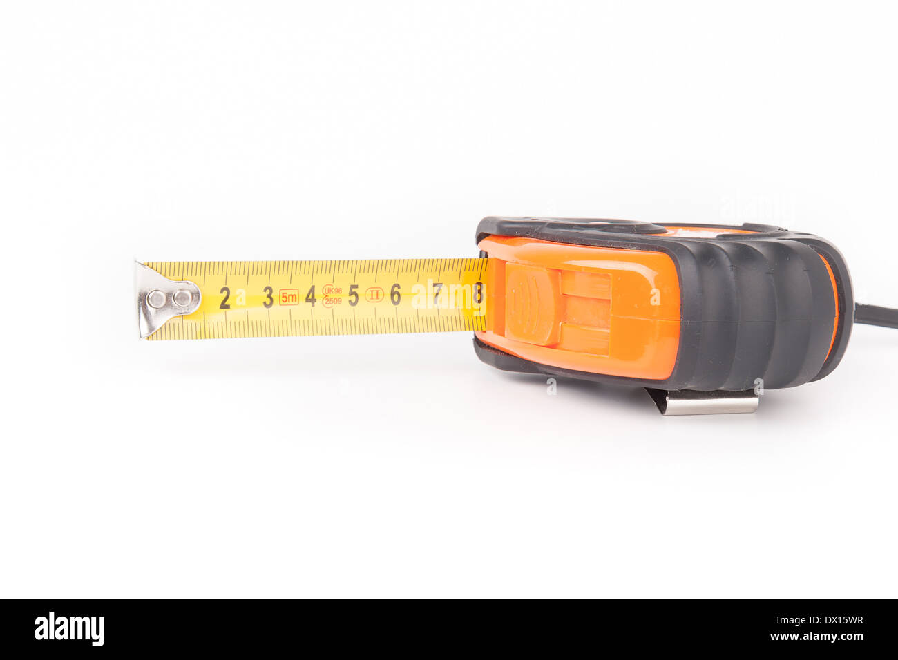 Tape measure isolated on white background Stock Photo - Alamy