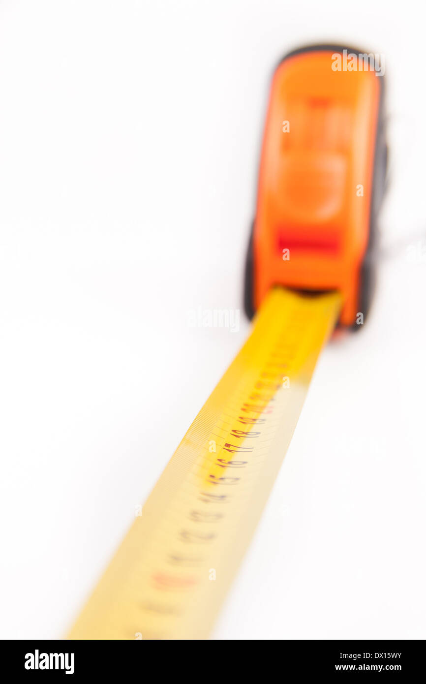 Tape measure isolated on white background Stock Photo - Alamy