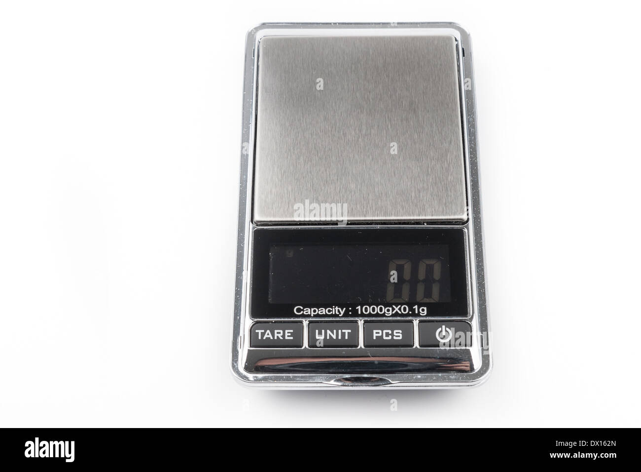 Digital scales isolated on white background Stock Photo - Alamy