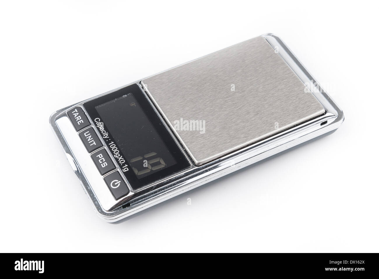 Digital scales isolated on white background Stock Photo - Alamy