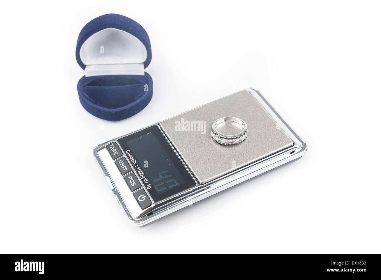 Digital scales isolated on white background Stock Photo - Alamy