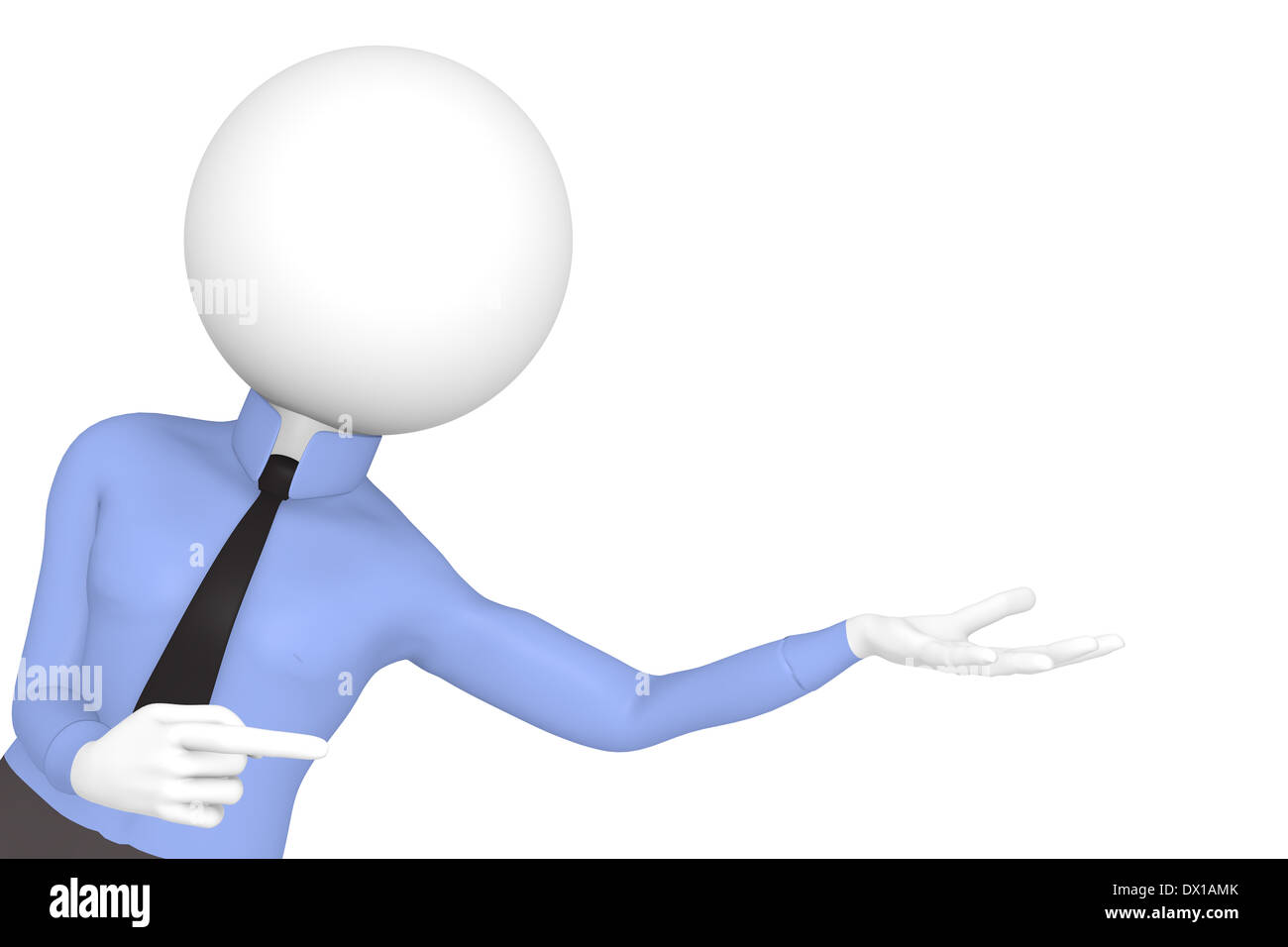 3d business man presenting something Stock Photo - Alamy