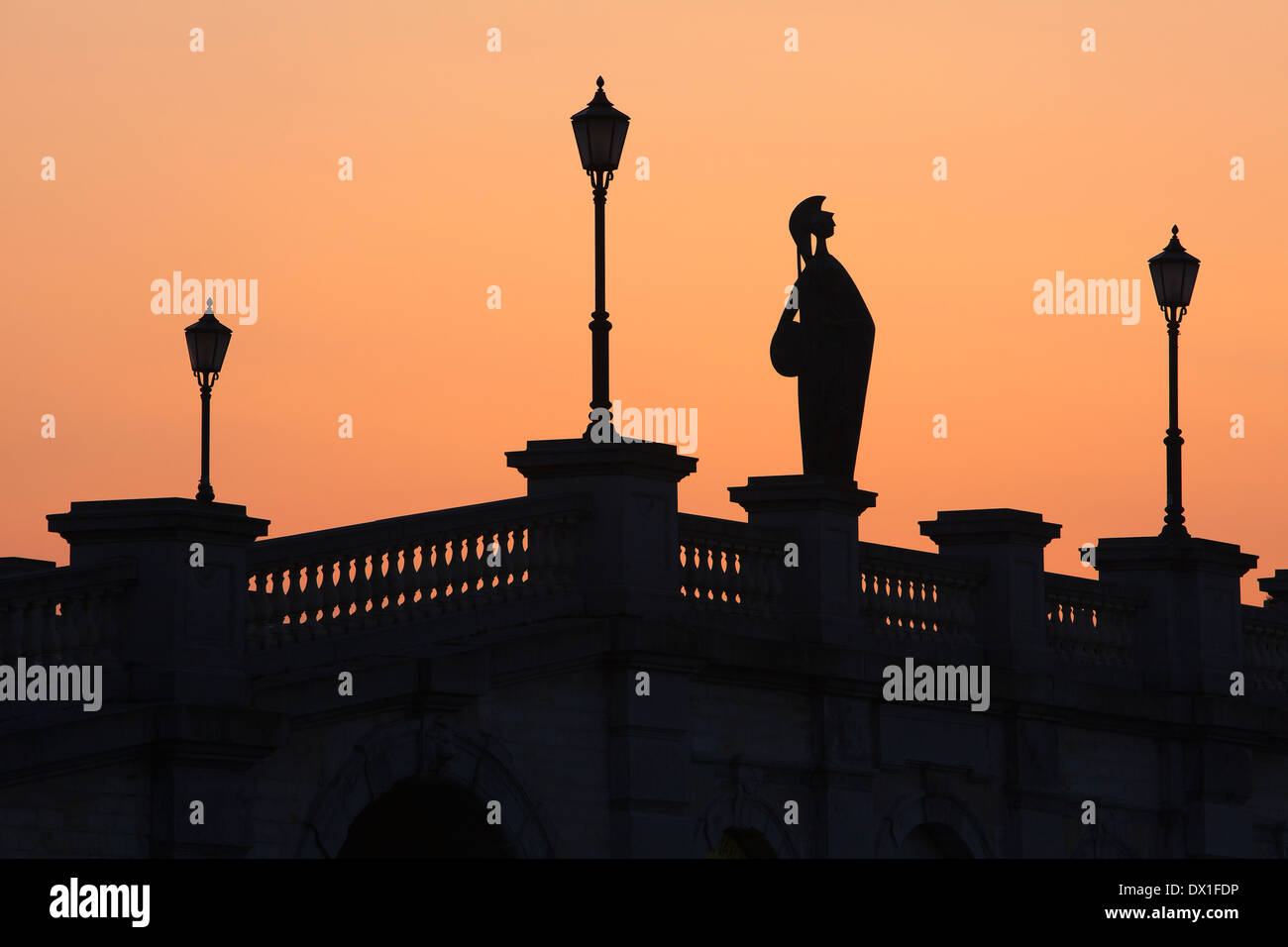Statue of the goddess Minerva along the River Scheldt in Antwerp ...