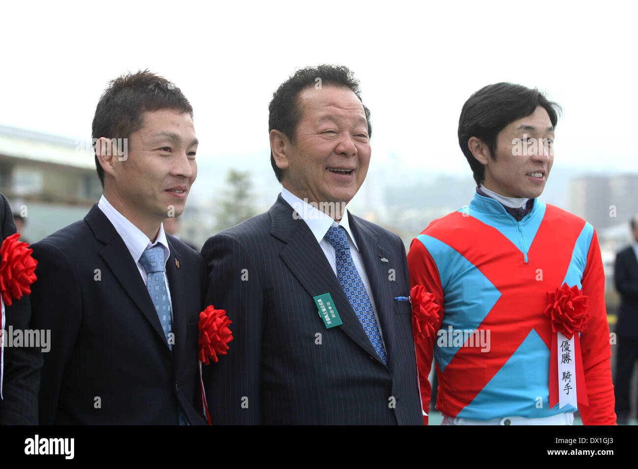 Hyogo, Japan. 16th Mar, 2014. (L-R) Koichi Tsunoda, Koji Maeda, Yutaka ...