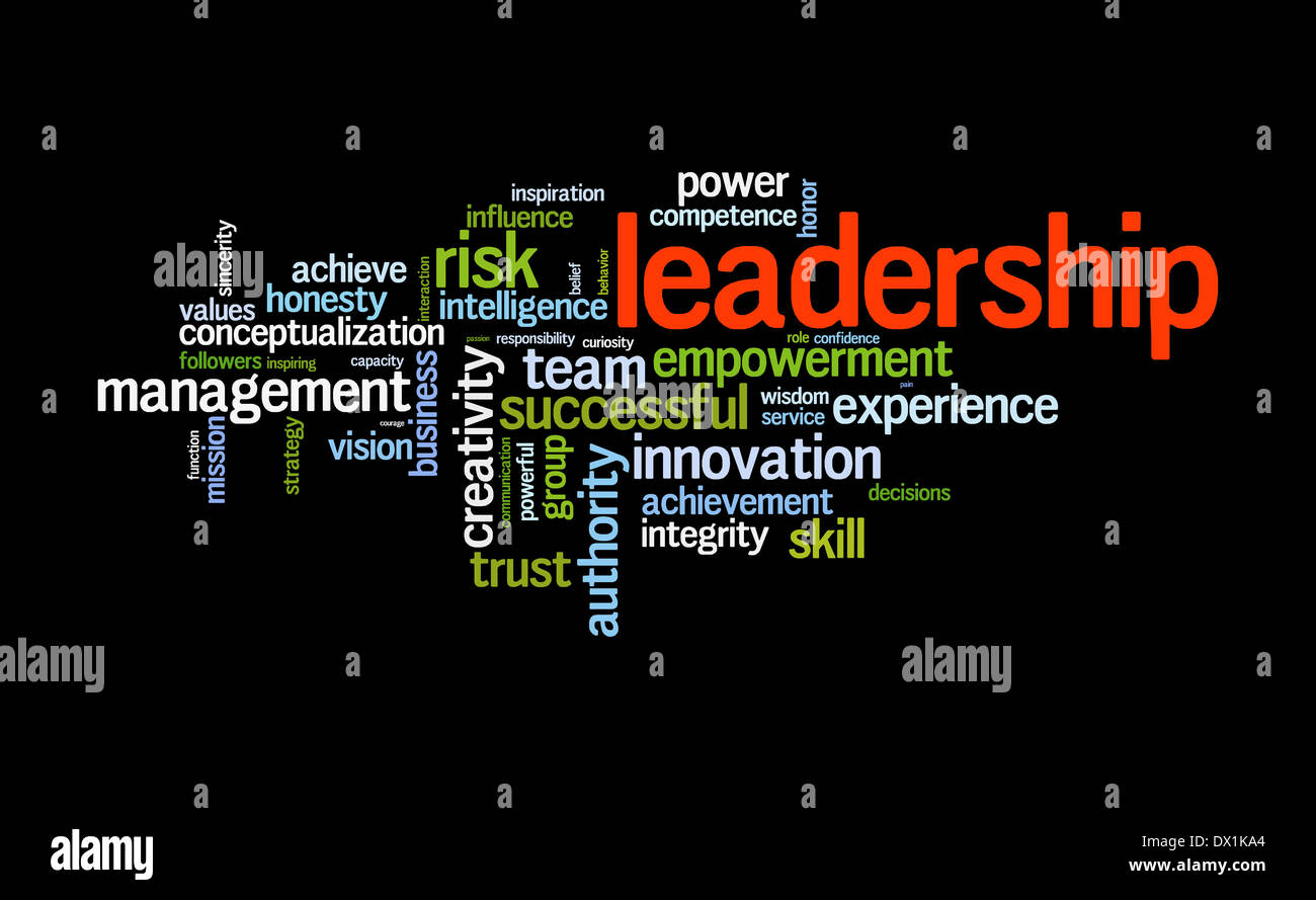 Leadership word cloud conceptual image Stock Photo - Alamy