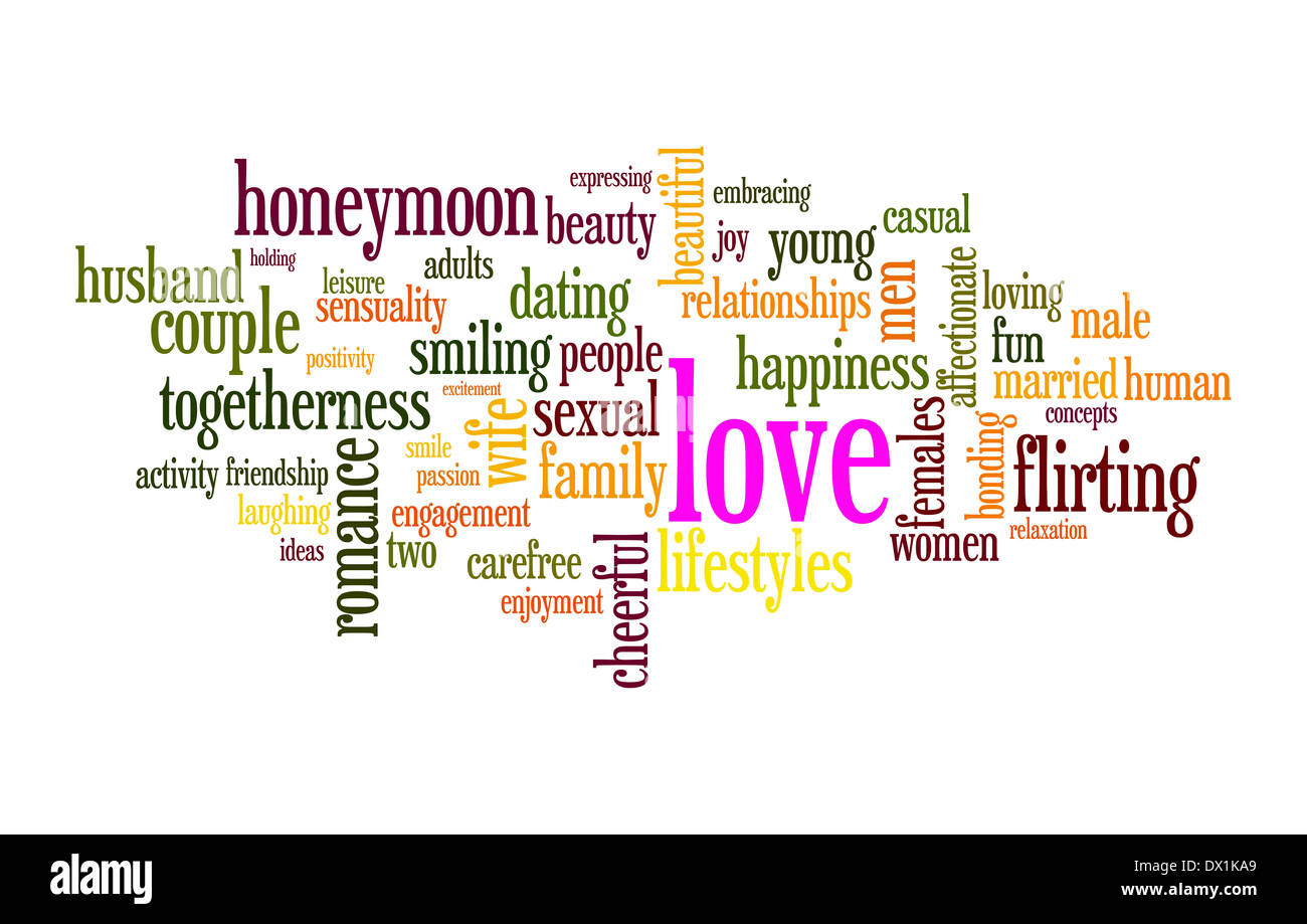 Love word cloud conceptual image Stock Photo - Alamy