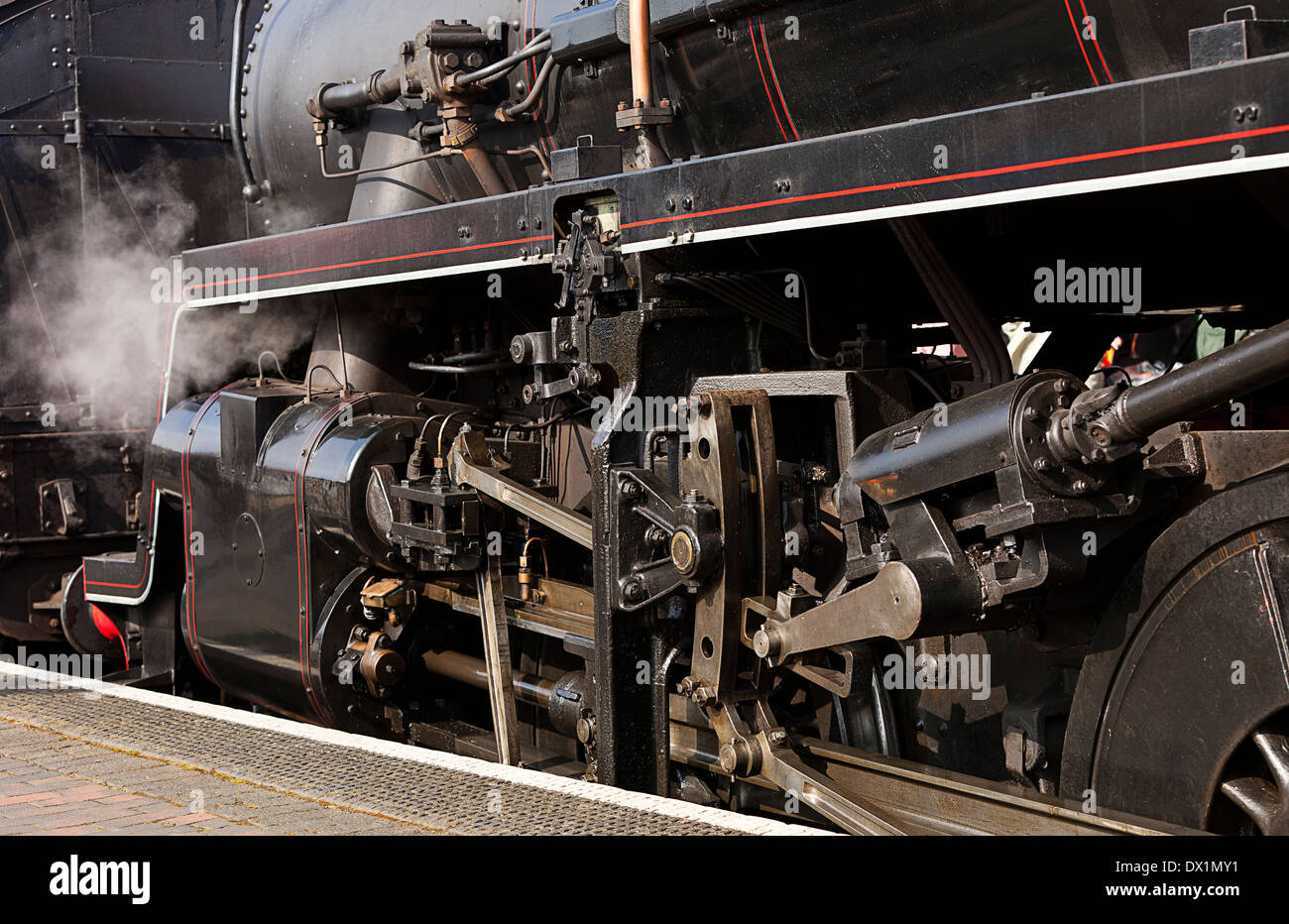 Detail of a Steam Train engine at Sheringham in Norfolk, England Stock ...