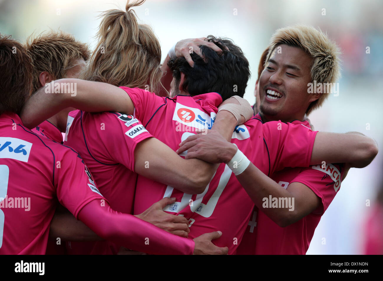 Osaka, Japan. 15th Mar, 2014. Cerezo Osaka team group Football/Soccer ...