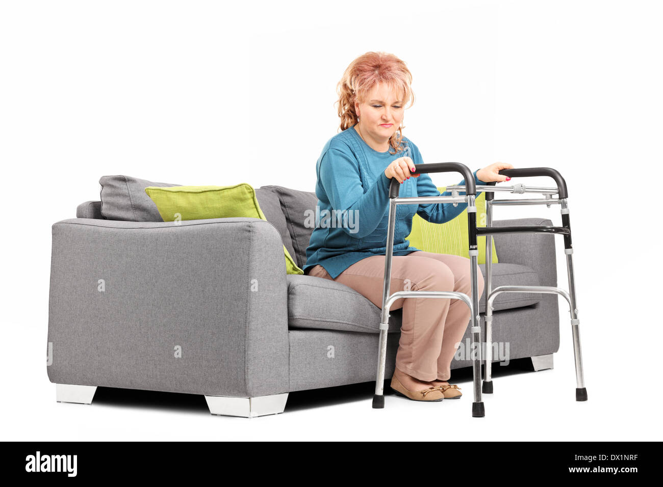 Old woman walker hi-res stock photography and images - Alamy