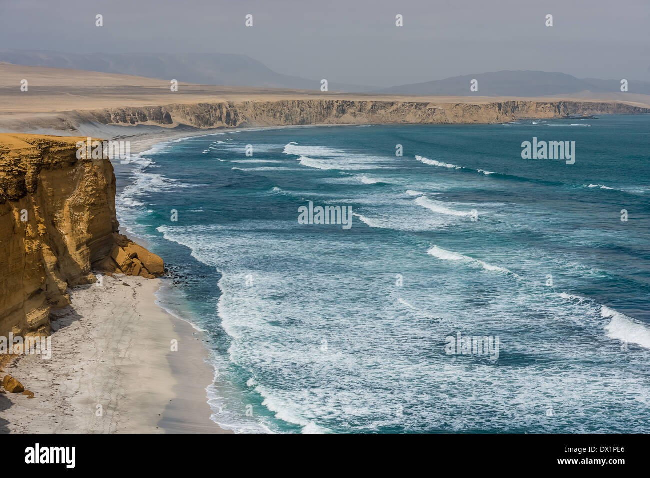 Paracas bay in the peruvian coast at Ica Peru Stock Photo - Alamy