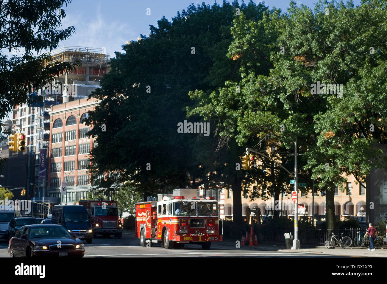 A fire truck from the East Village, home of the Beat Generation of the ...