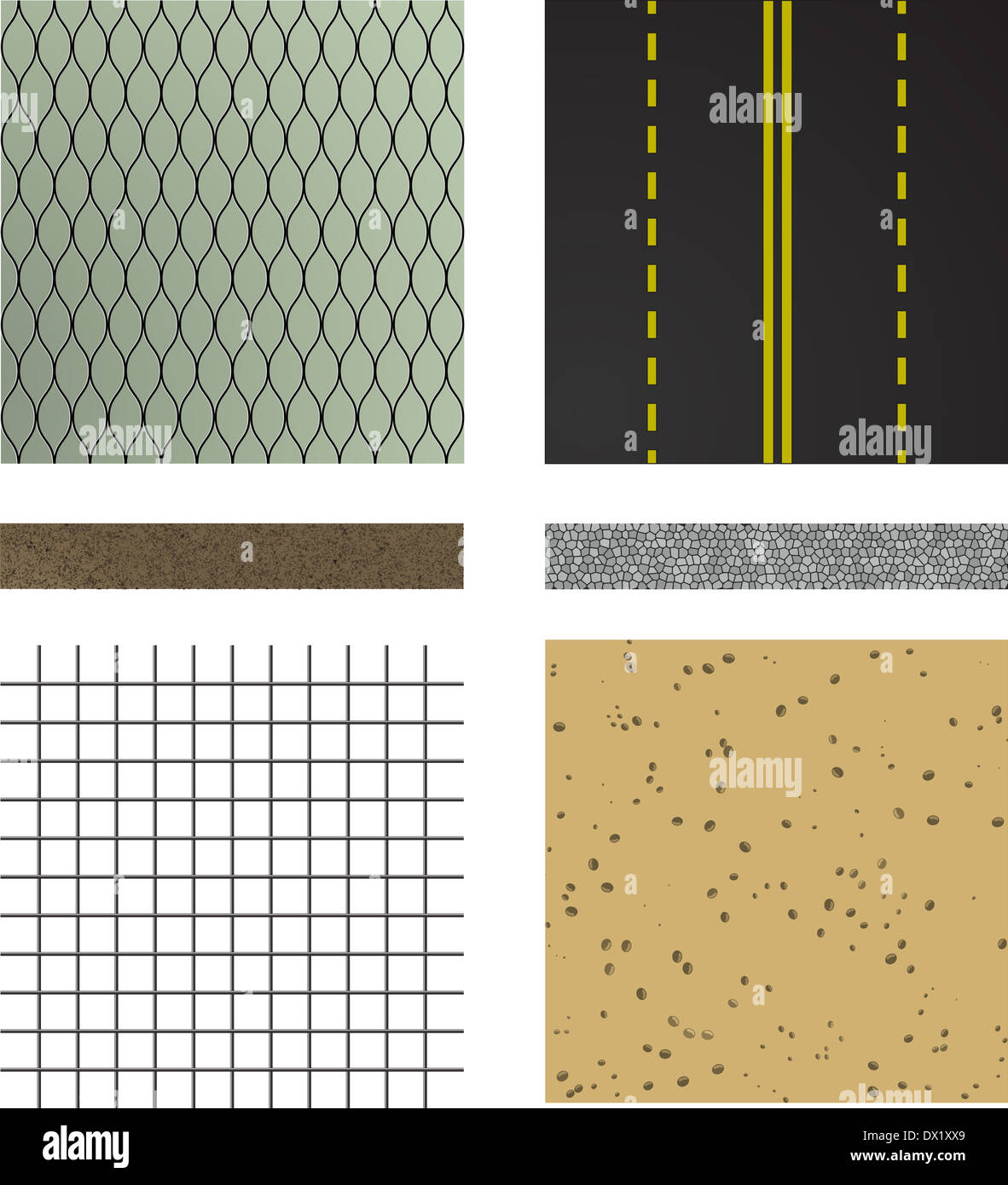 set of asphalt road textures Pavement layers Vector illustration Stock ...