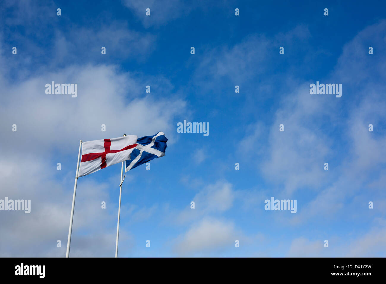 England flag scotland flag together hi-res stock photography and images ...