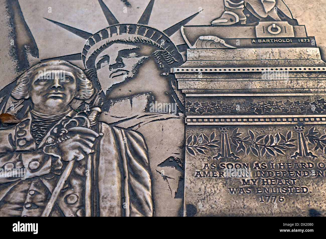 Statue liberty plaque hi-res stock photography and images - Alamy