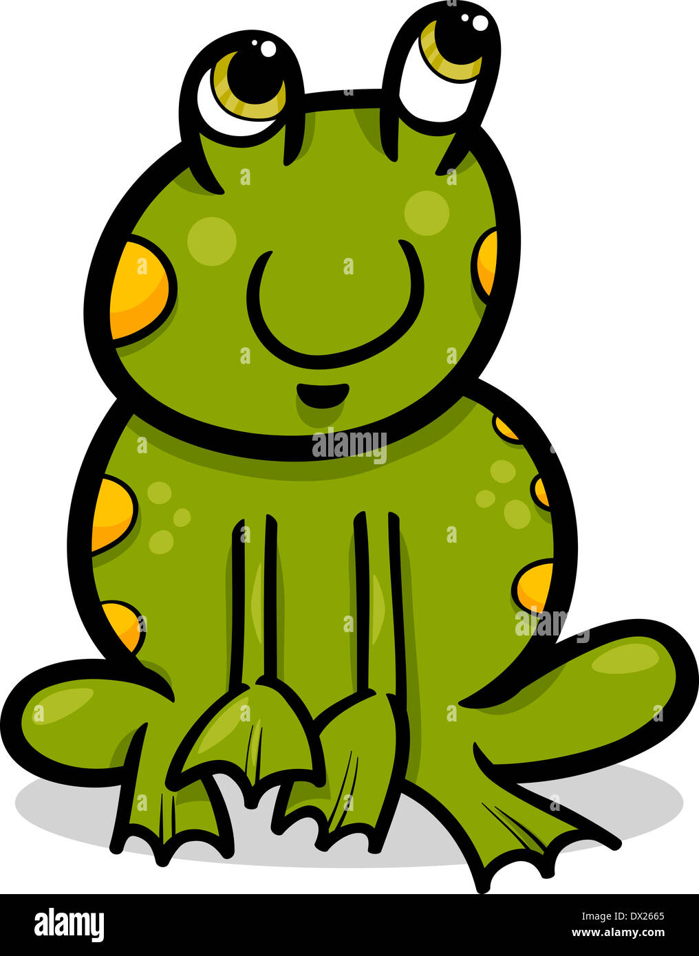 Cartoon Illustration of Funny Frog Amphibian Animal Stock Photo - Alamy