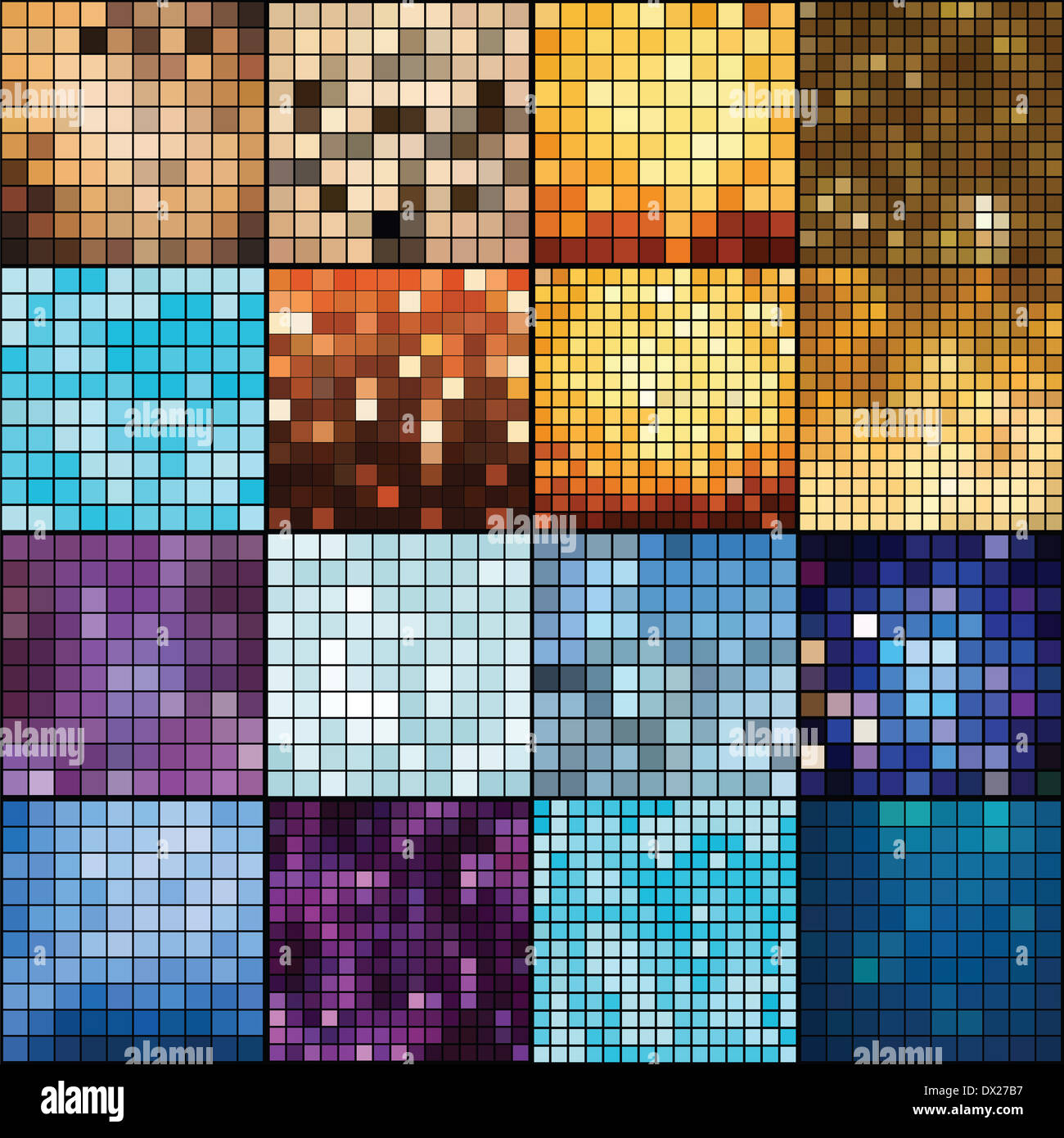 Mosaic vector backgrounds Stock Photo - Alamy