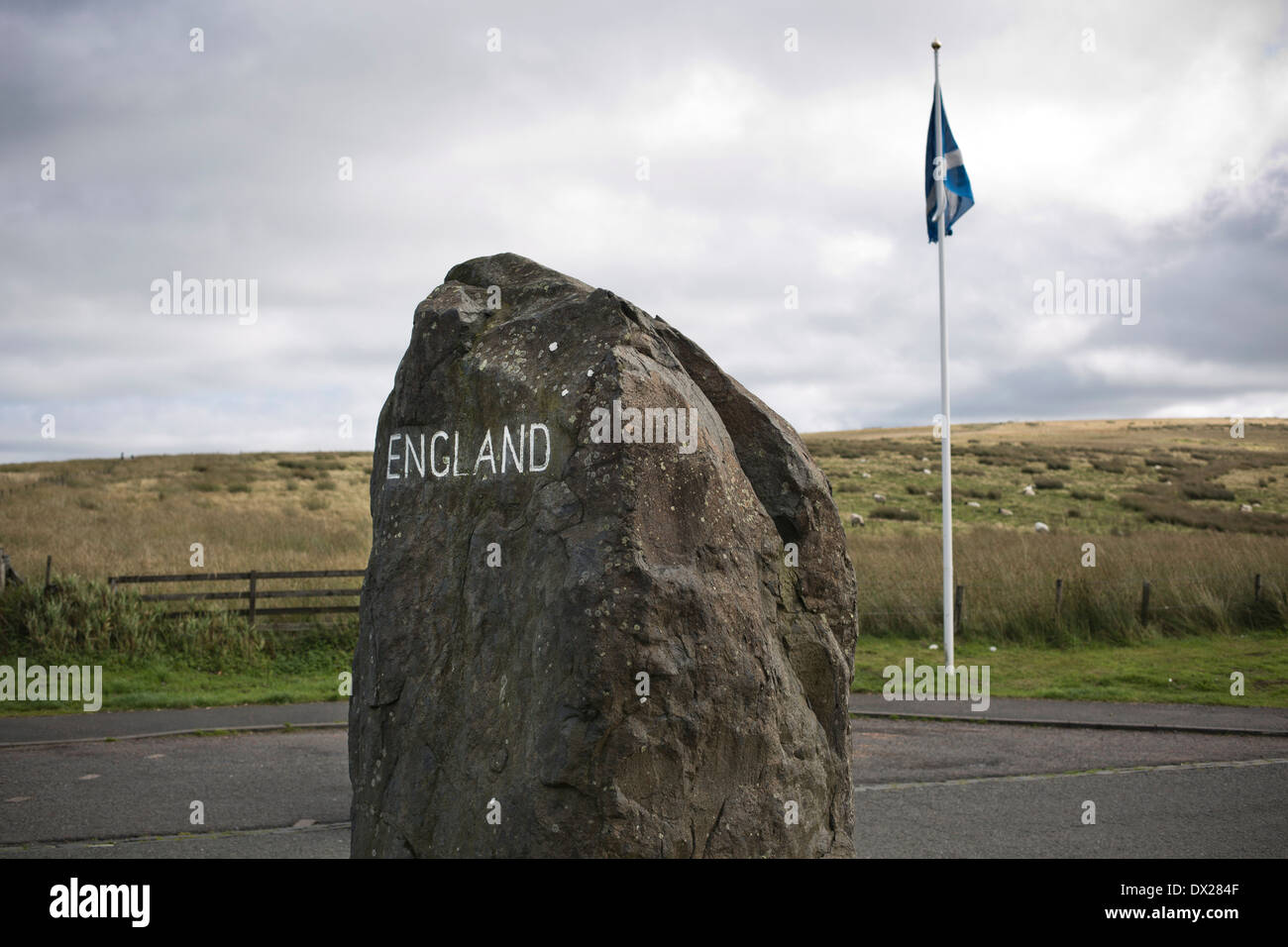 Scotland england border stone hi-res stock photography and images - Alamy
