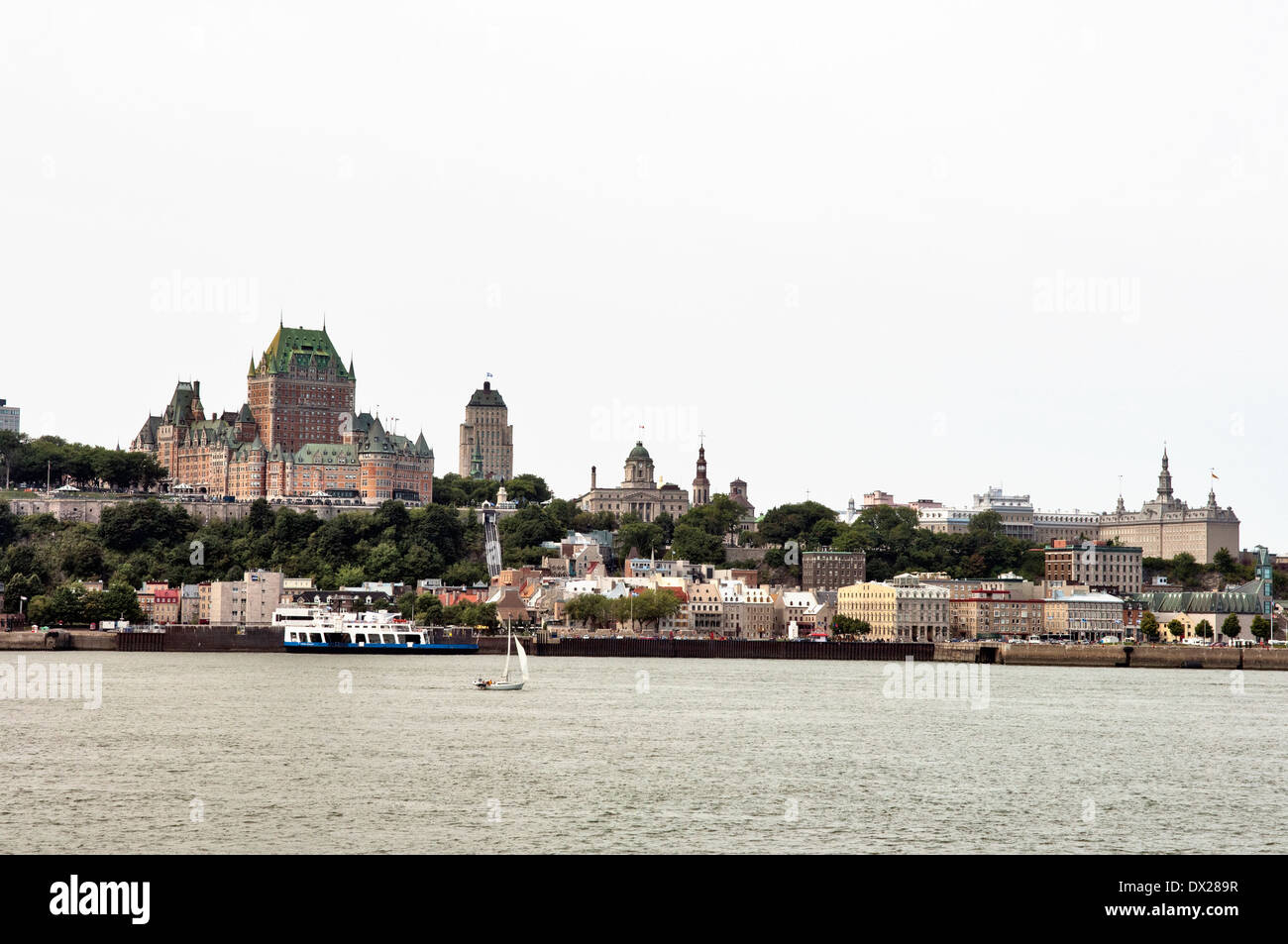Quebec City skyline panorama over river Stock Photo - Alamy