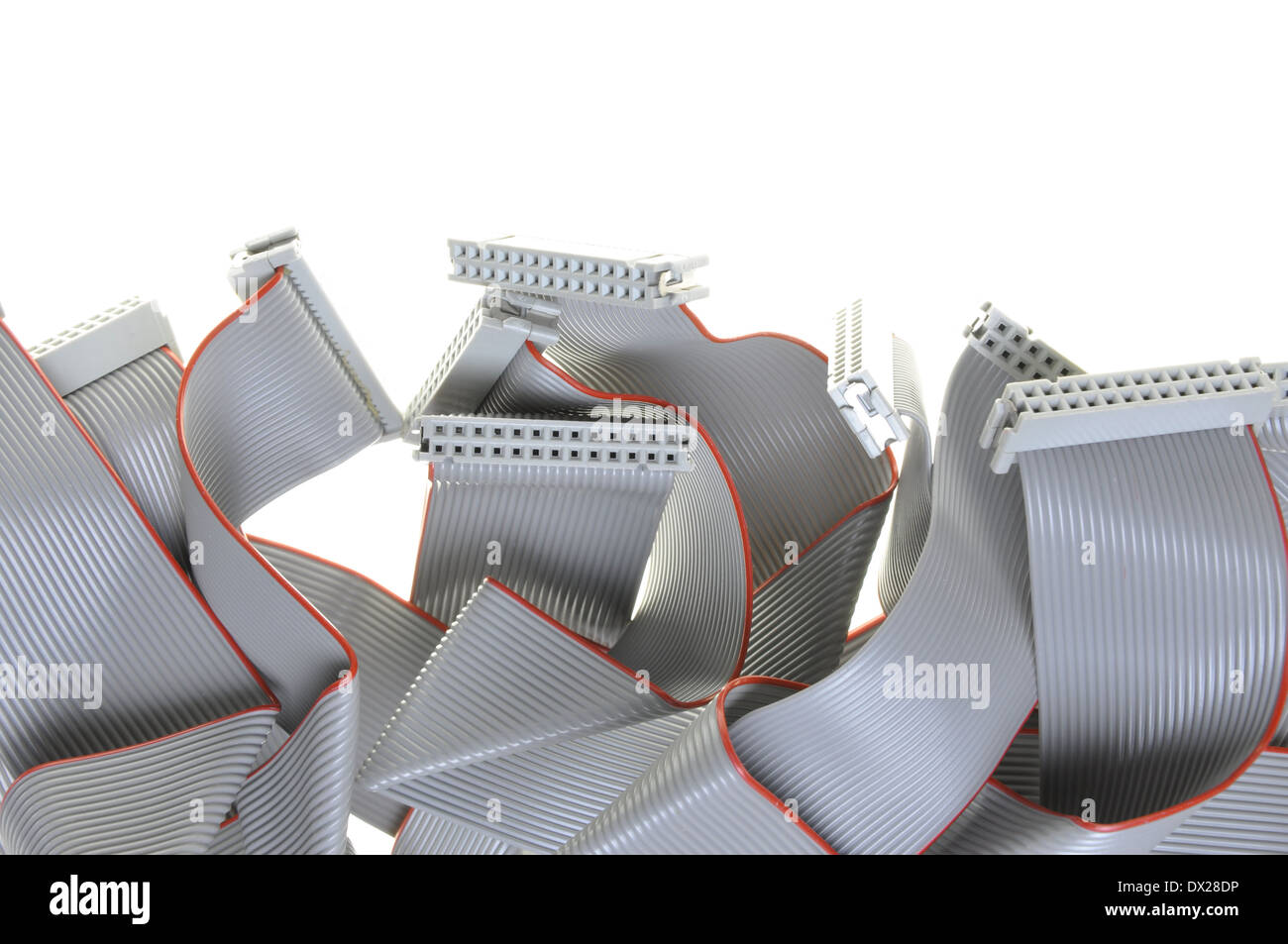 Computer bus cables with plugs isolated on white background Stock Photo ...