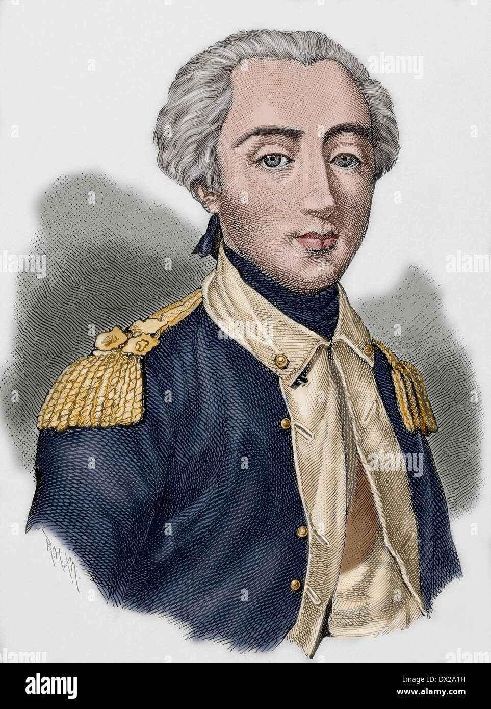 Marquis of La Fayette (1757-1834). French military and politician ...