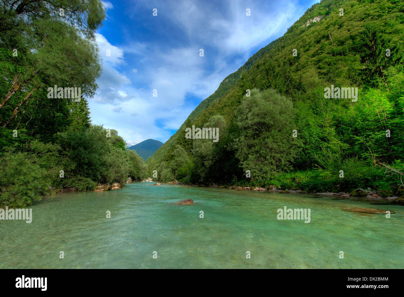 Mountains river in alps hi-res stock photography and images - Alamy