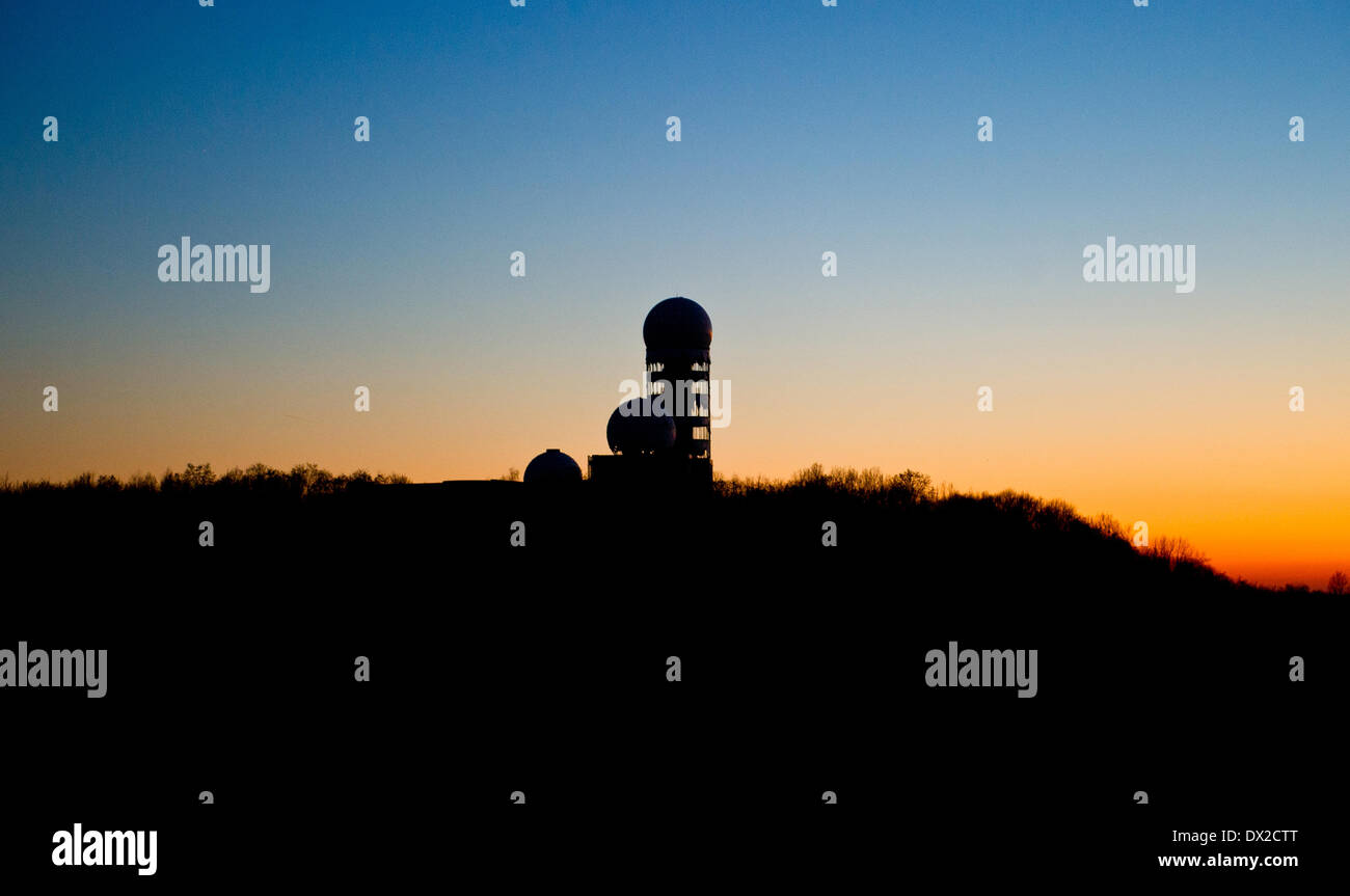 View of the radomes of the former NSA listening station on top of the ...
