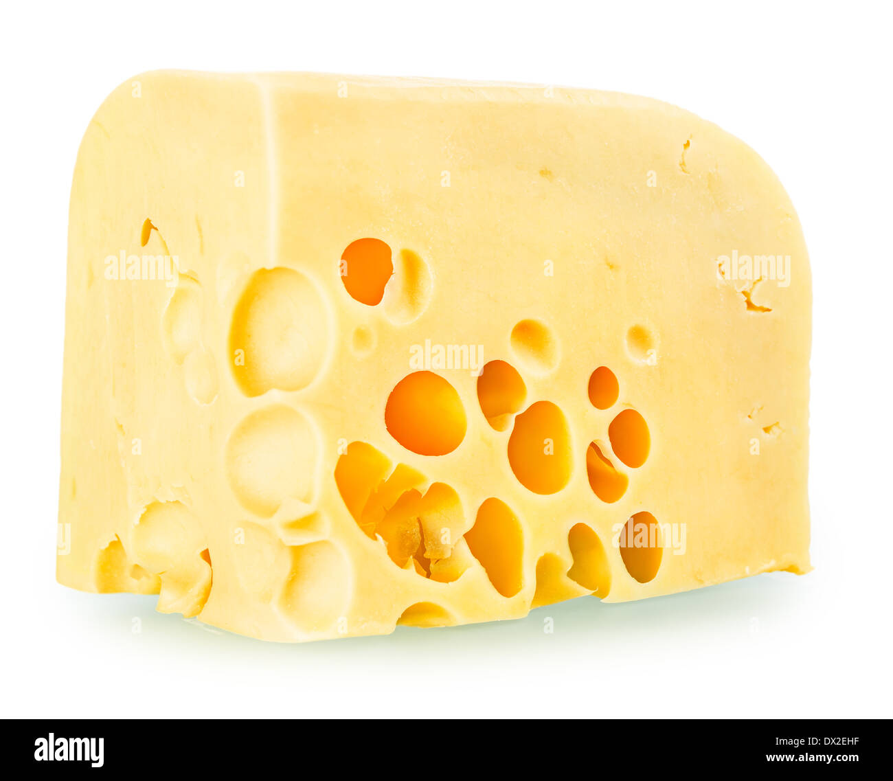 a delicious piece of cheese . Isolation on a white background with ...