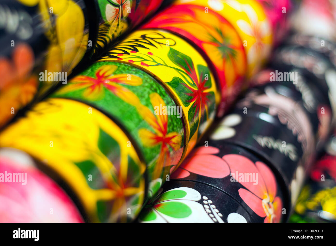 souvenir bracelets, Flea Market, town Center, Apia, Samoa Stock Photo ...