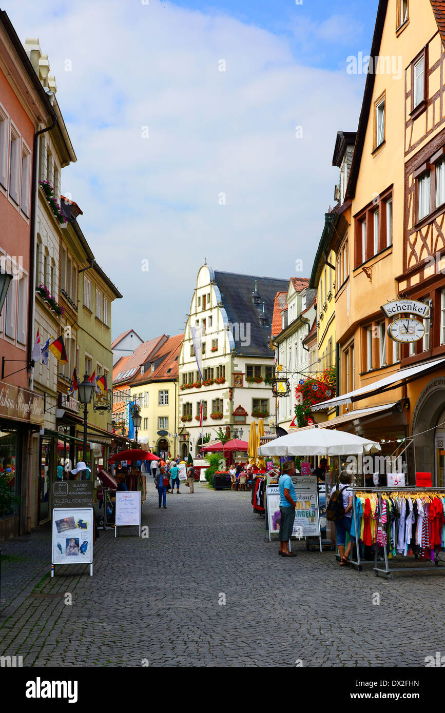 Street with shops Kitzingen Germany Bavaria Deutschland DE Bavaria ...