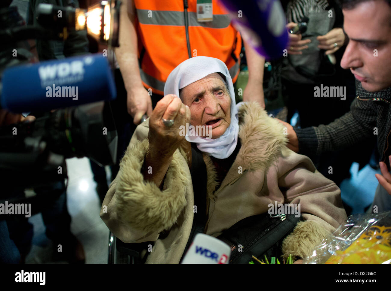 Duesseldorf, Germany. 17th Mar, 2014. 107-year-old Syrian Sabria Khalaf ...