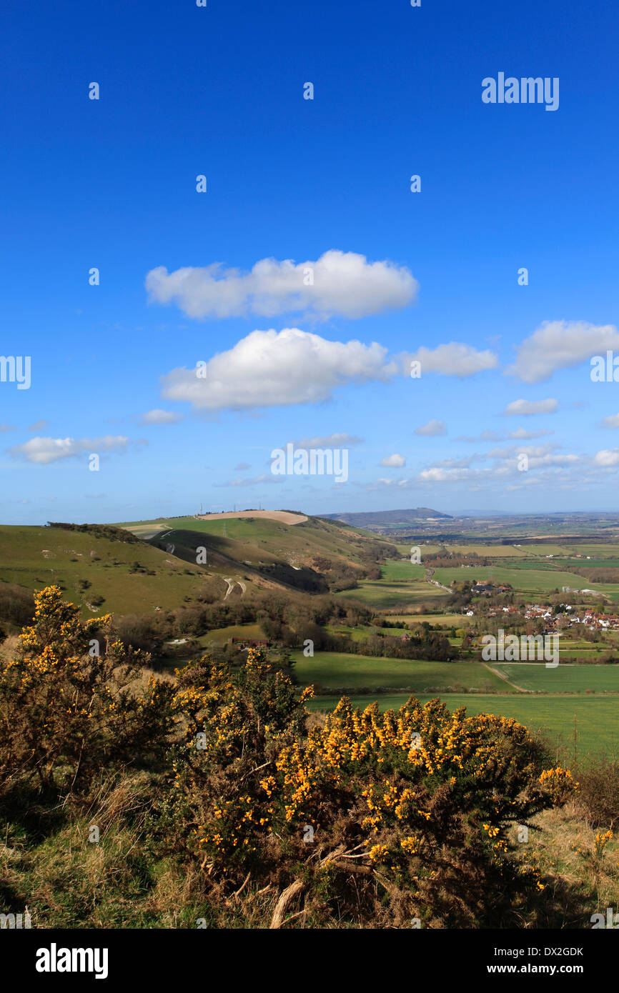 Ditchling Beacon beauty spot, South Downs National Park, Sussex County ...