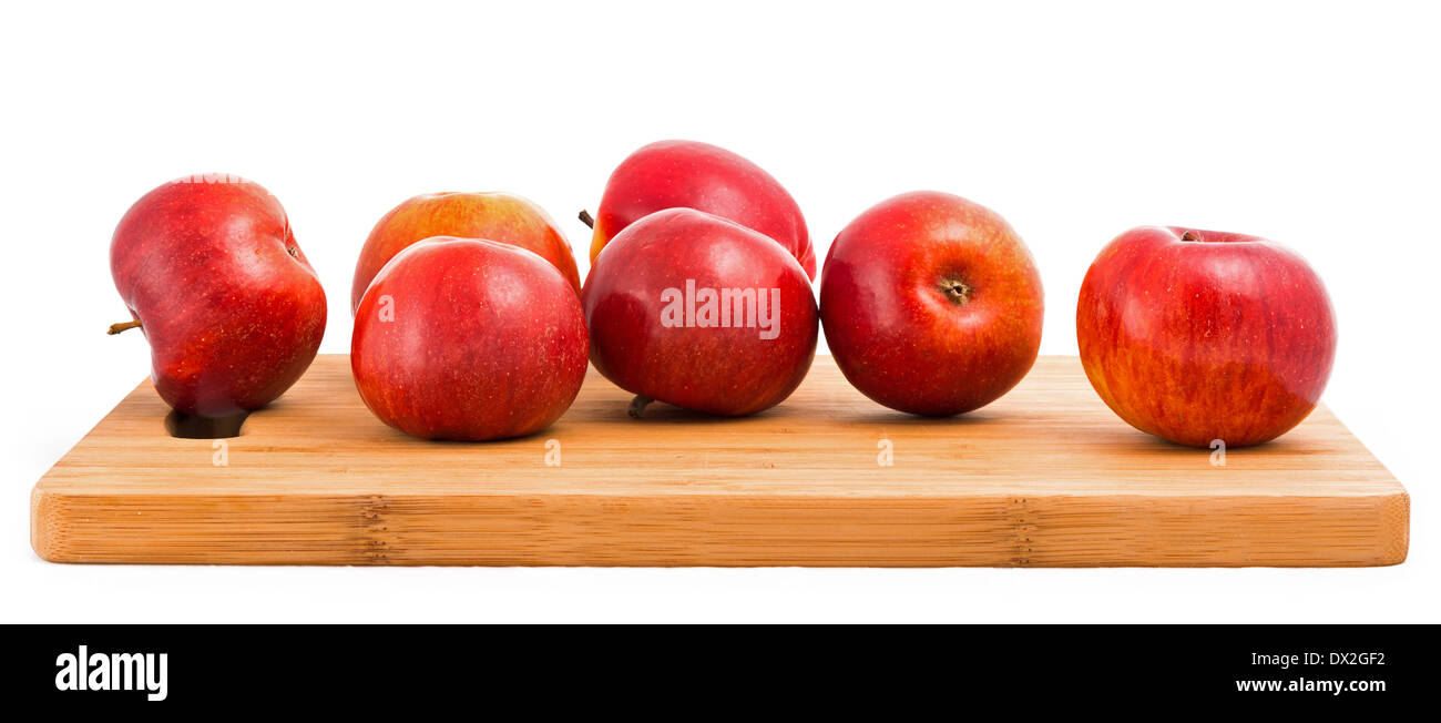 Red fresh apples . Isolation on a white background with clipping paths ...