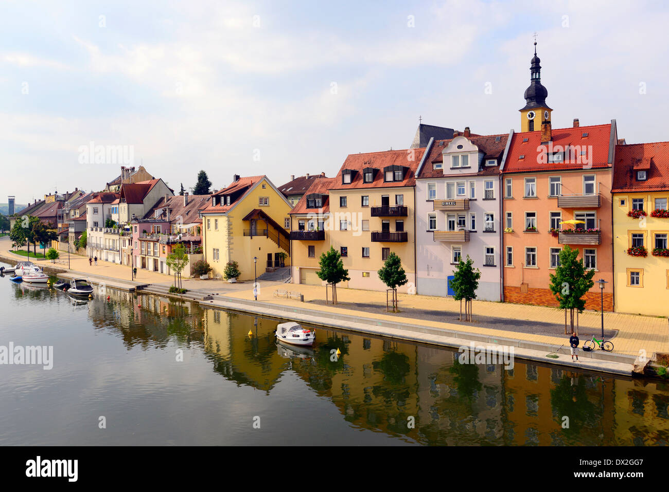 Main River Kitzingen Germany Bavaria Deutschland DE Bavaria Stock Photo ...