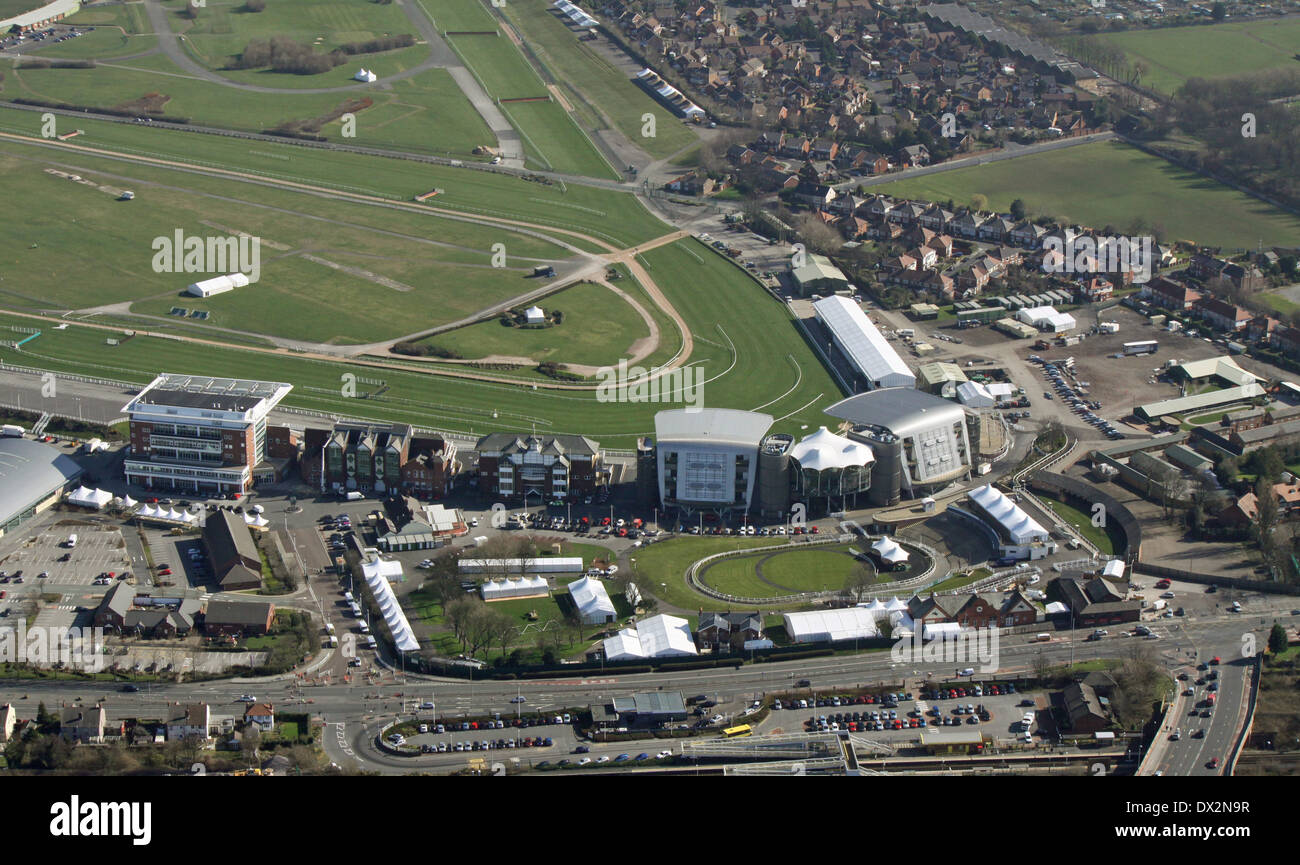 aerial view of Aintree Racecourse in Liverpool, home of the Grand ...