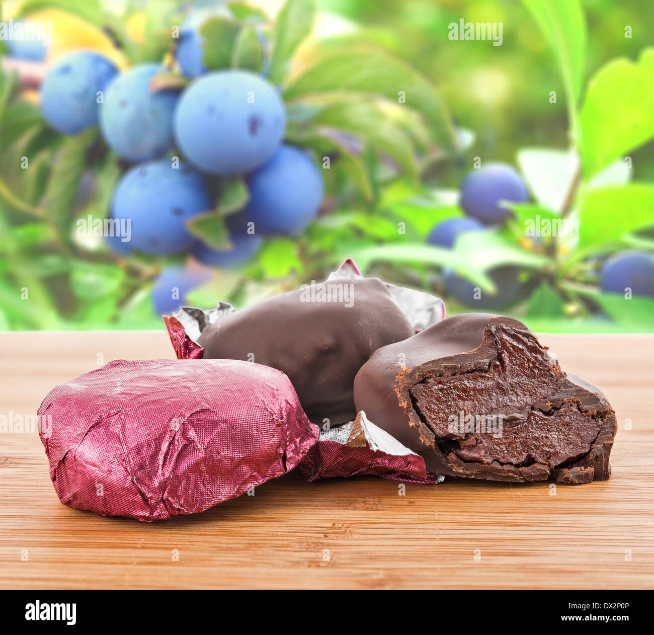 luxury choclate . filled chocolate (fruit Stock Photo - Alamy