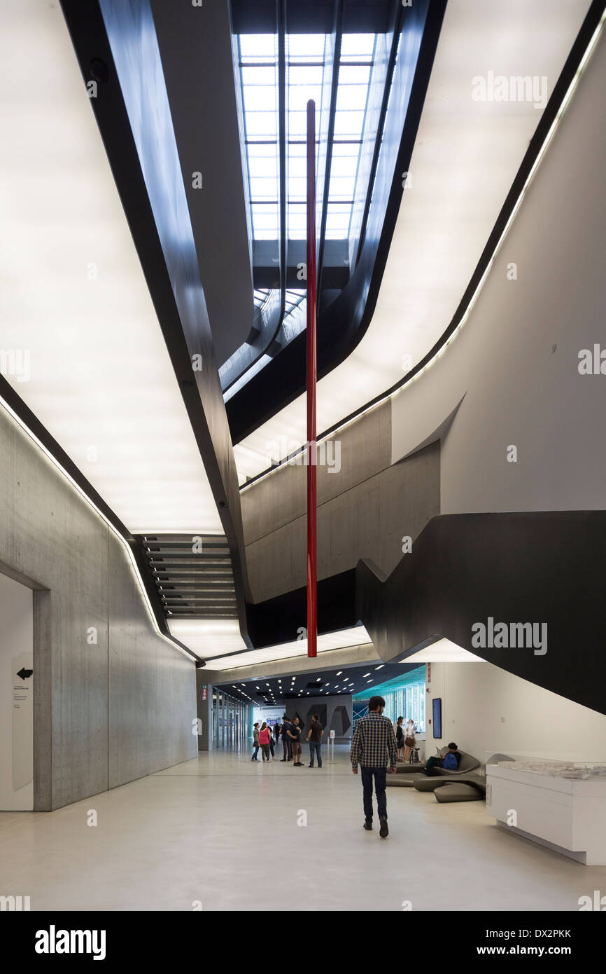 interior lobby, the MAXXI – National Museum of the 21st Century Arts, Rome, Italy Stock Photo ...