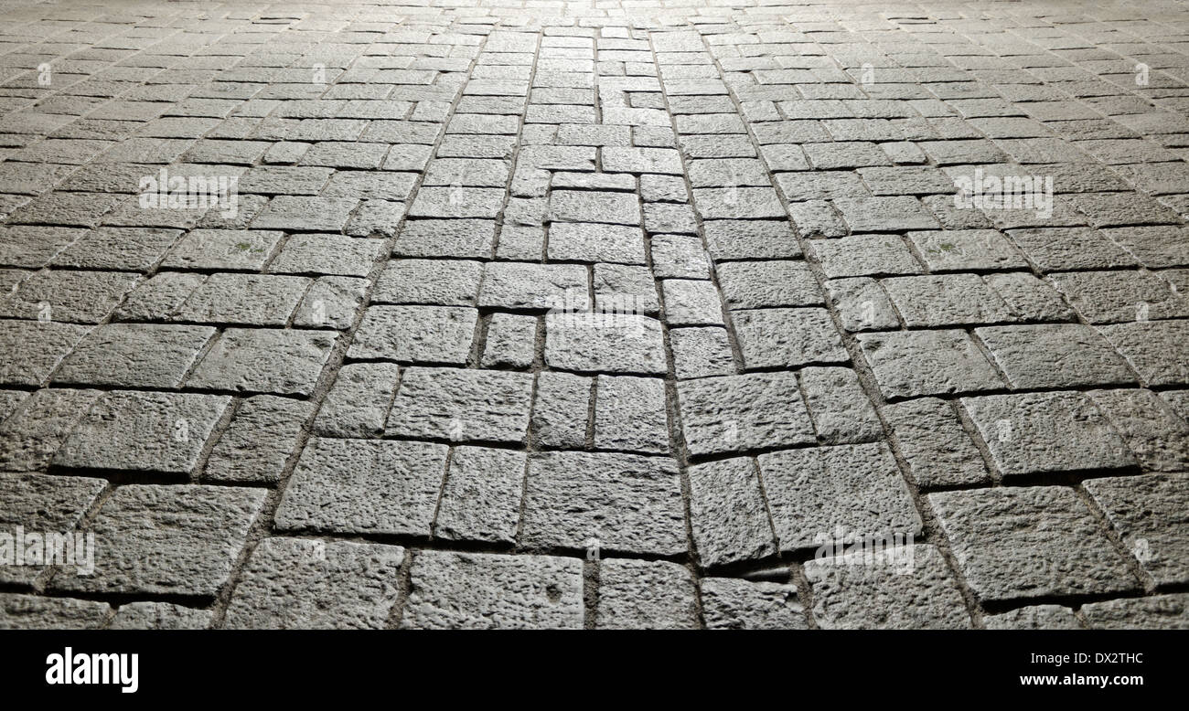 an ancient stone roadway, raised the artistic background Stock Photo ...