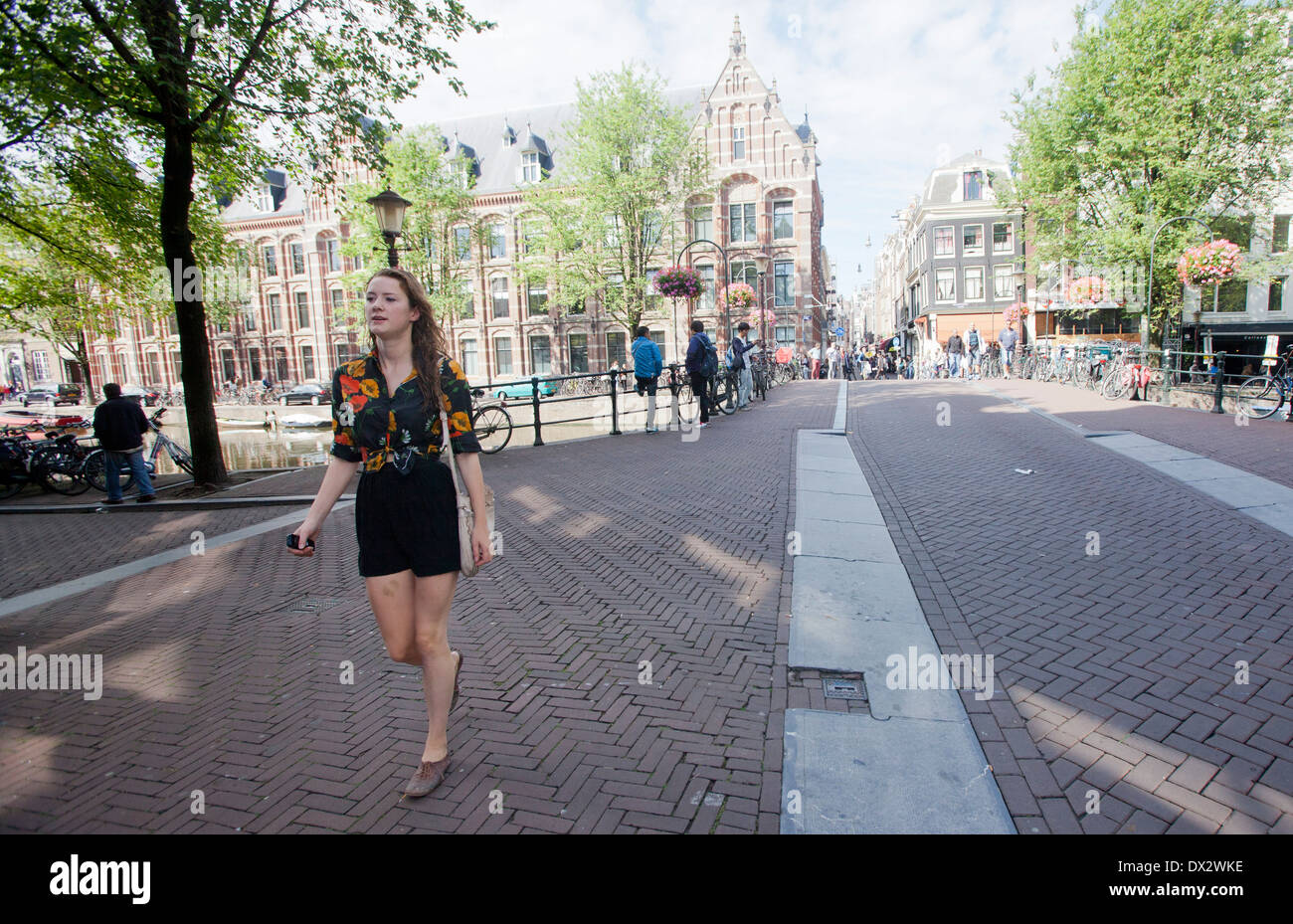 Street in Amsterdam, Netherlands Stock Photo - Alamy