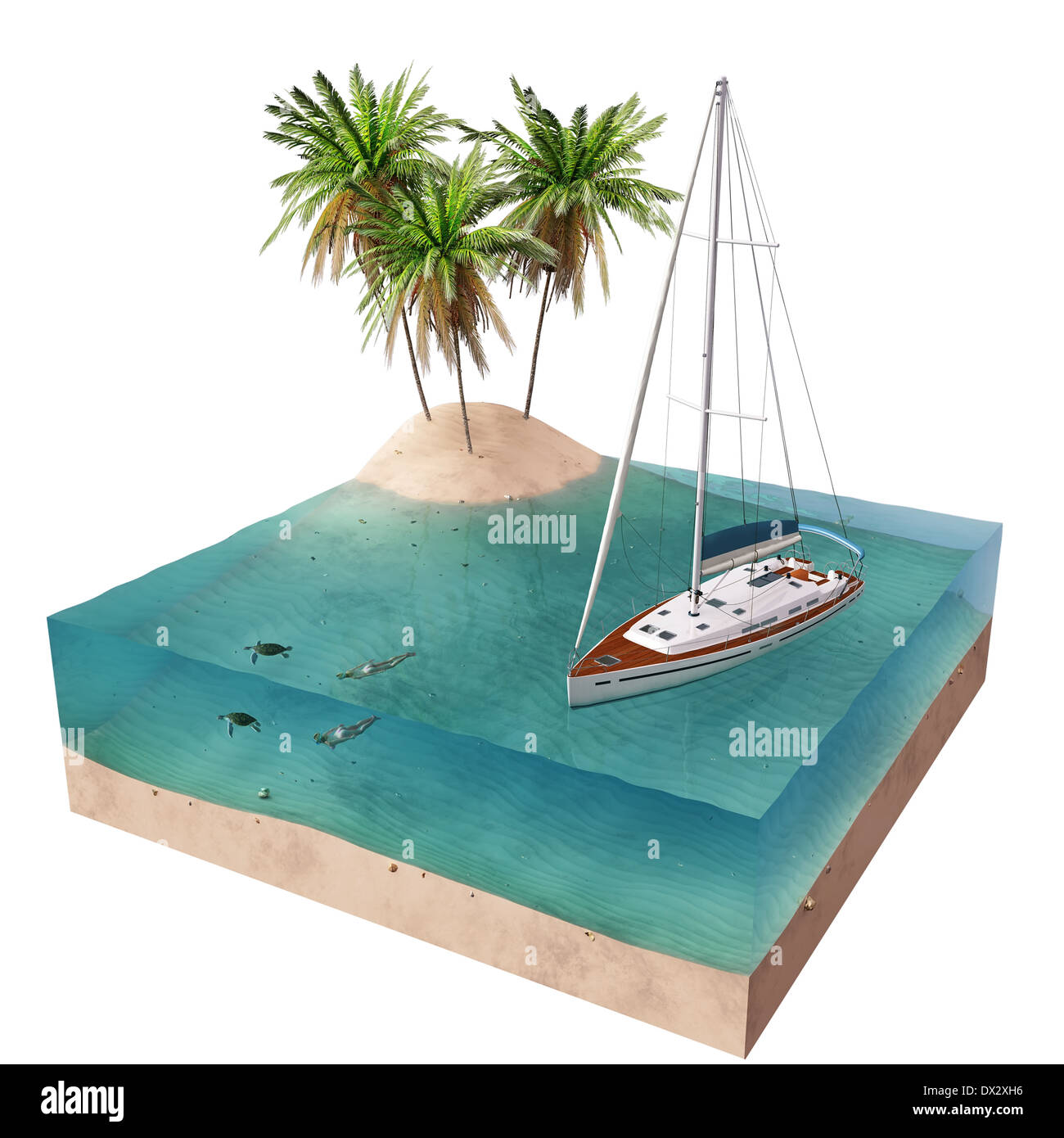 Diver island Cut Out Stock Images & Pictures - Alamy