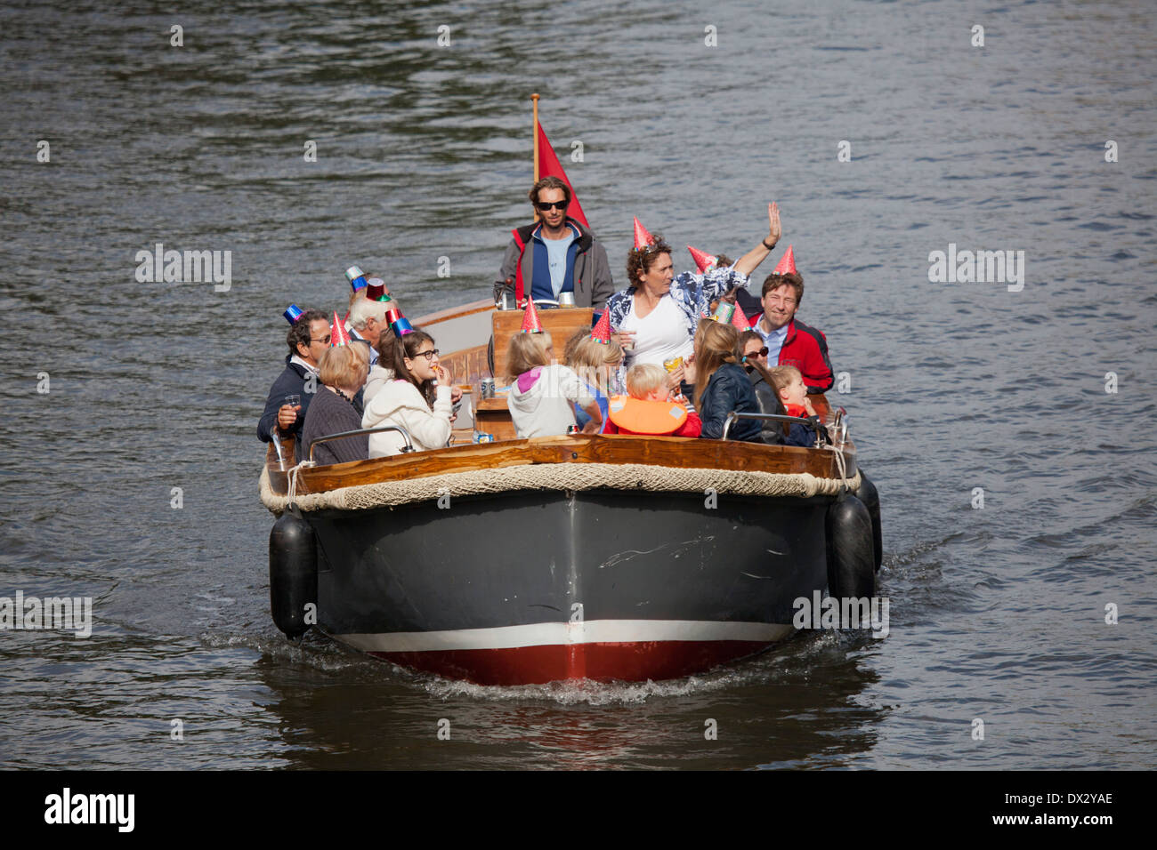 Party boat in Amsterdam, Netherlands Stock Photo - Alamy
