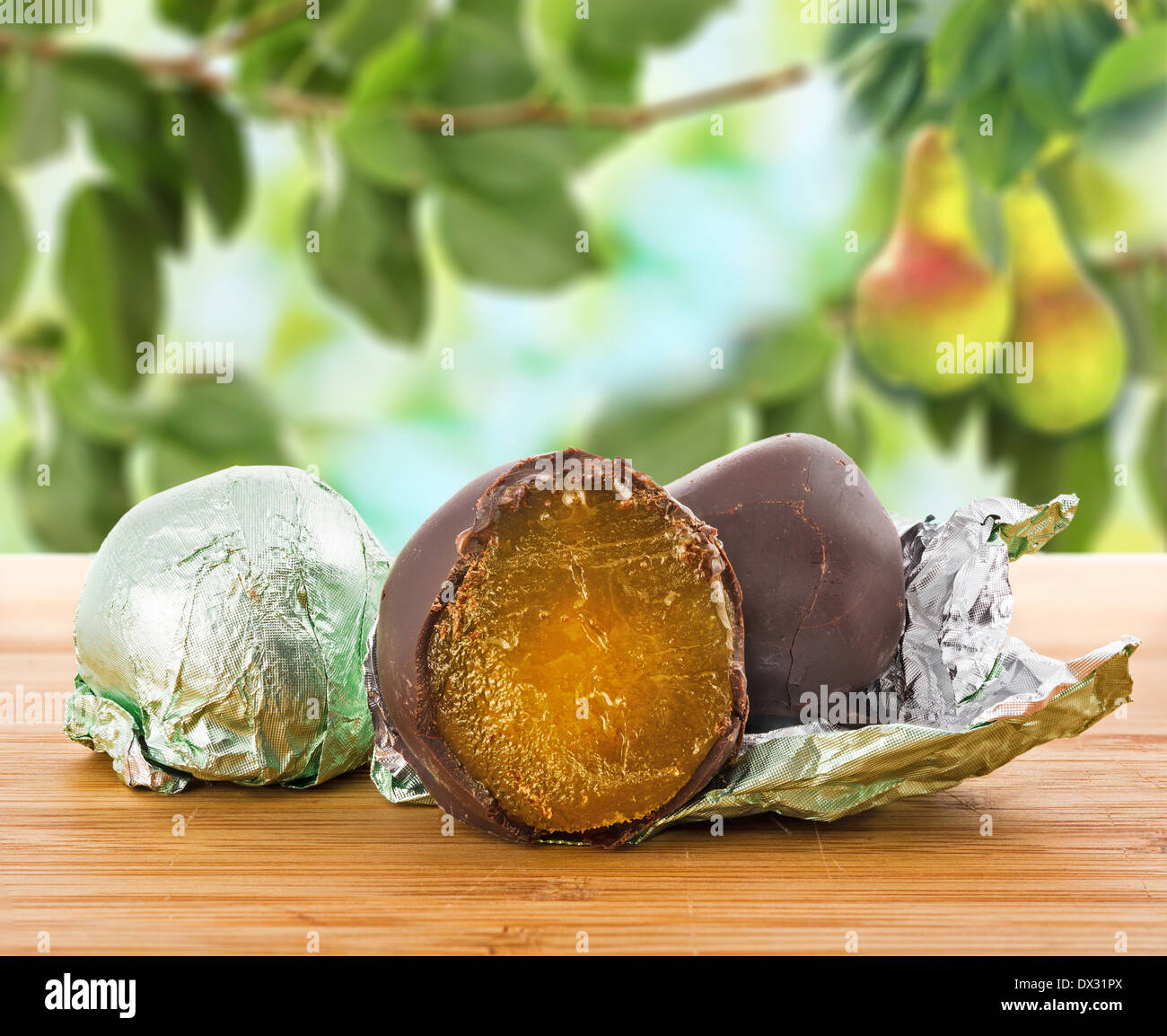luxury choclate . filled chocolate (fruit Stock Photo - Alamy