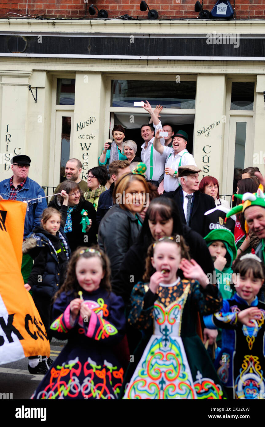 Nottingham,UK.17th March 2014 .Nottingham turned green as hundreds turn ...