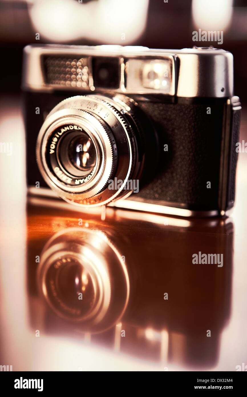 Old Voigtlander Vito camera with its reflection Stock Photo - Alamy
