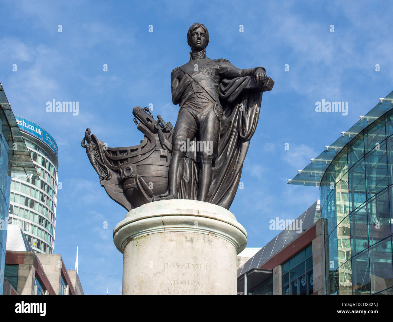 Statue of Lord Nelson (1758-1805) by Sir Richard Westmacott (1775-1856 ...