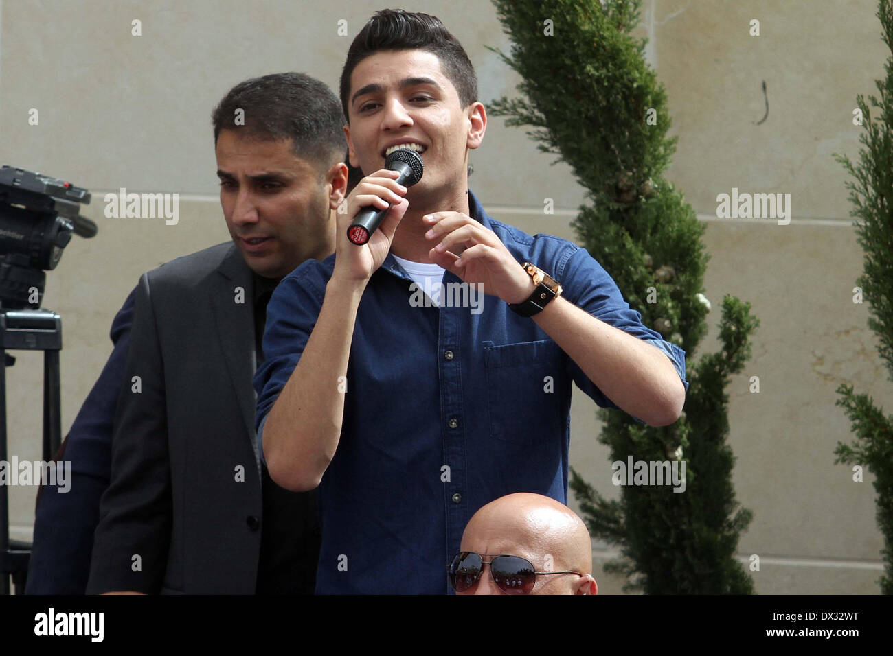 Ramallah, West Bank, Palestinian Territory. 17th Mar, 2014. Singer and ...