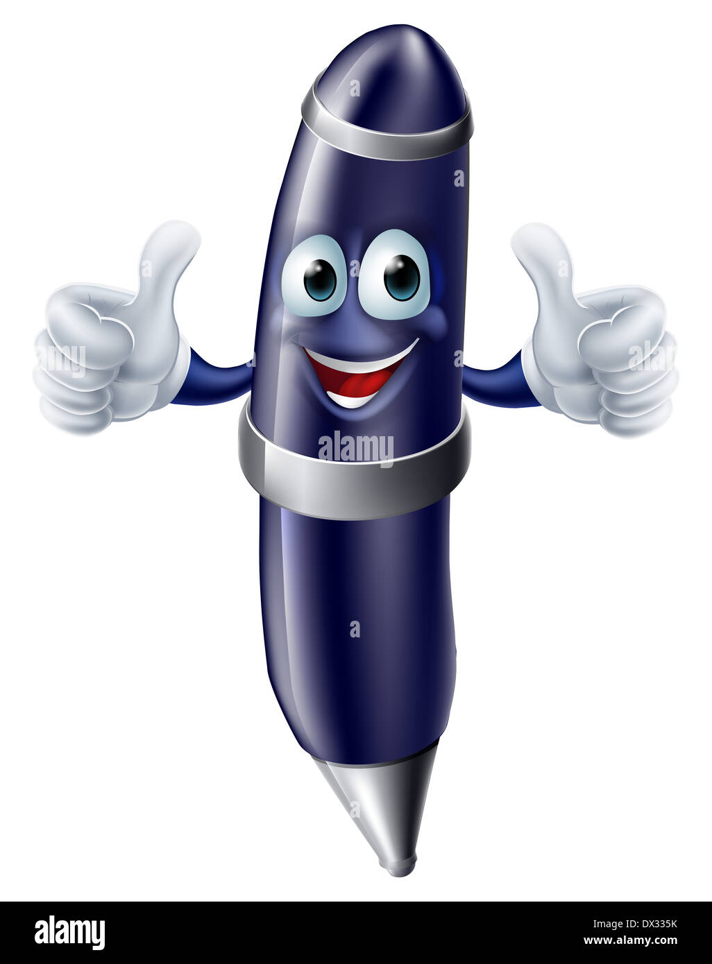 An illustration of a happy cute cartoon pen mascot Stock Photo - Alamy