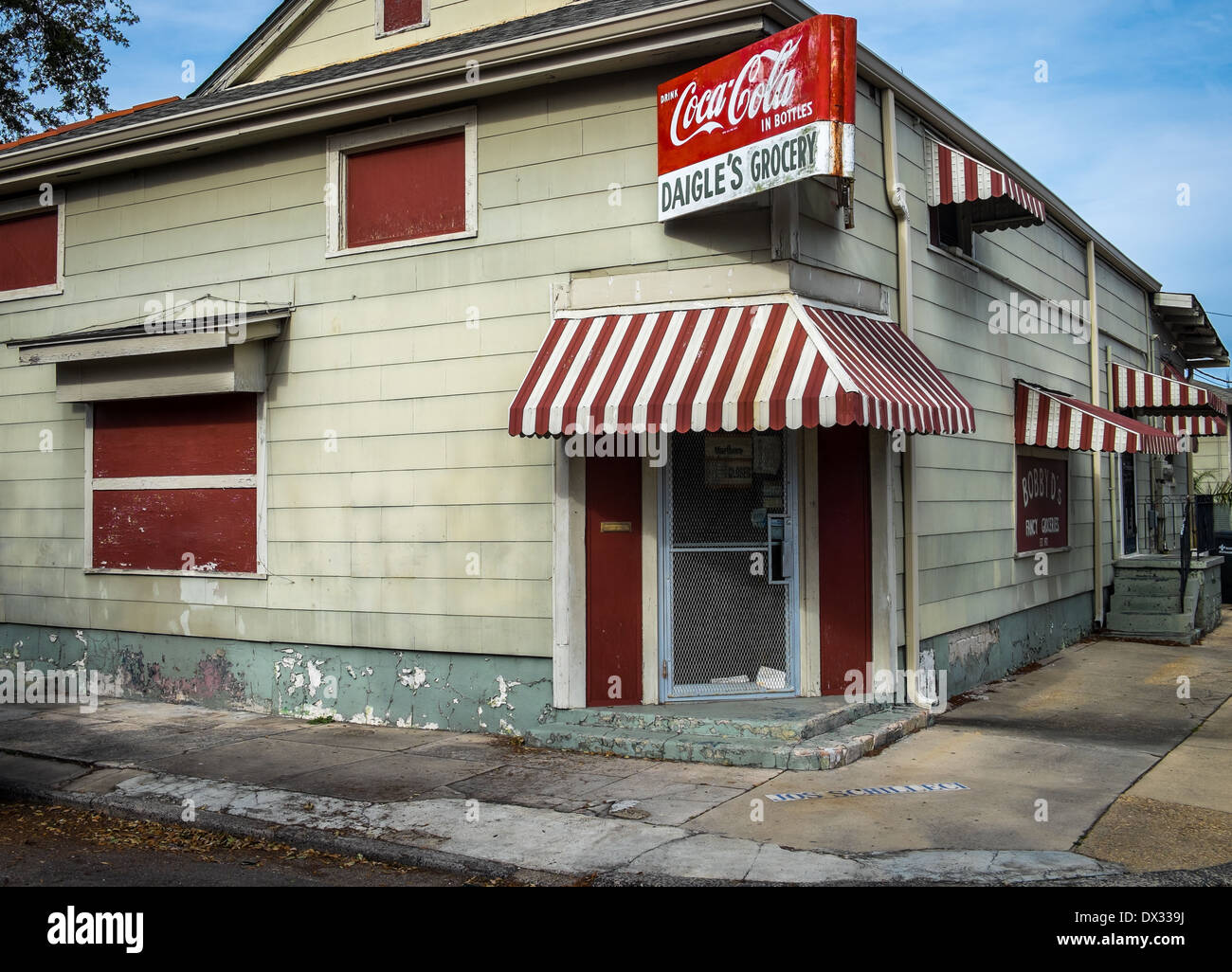 Typical storefront facade in Algiers Point, a popular community within ...
