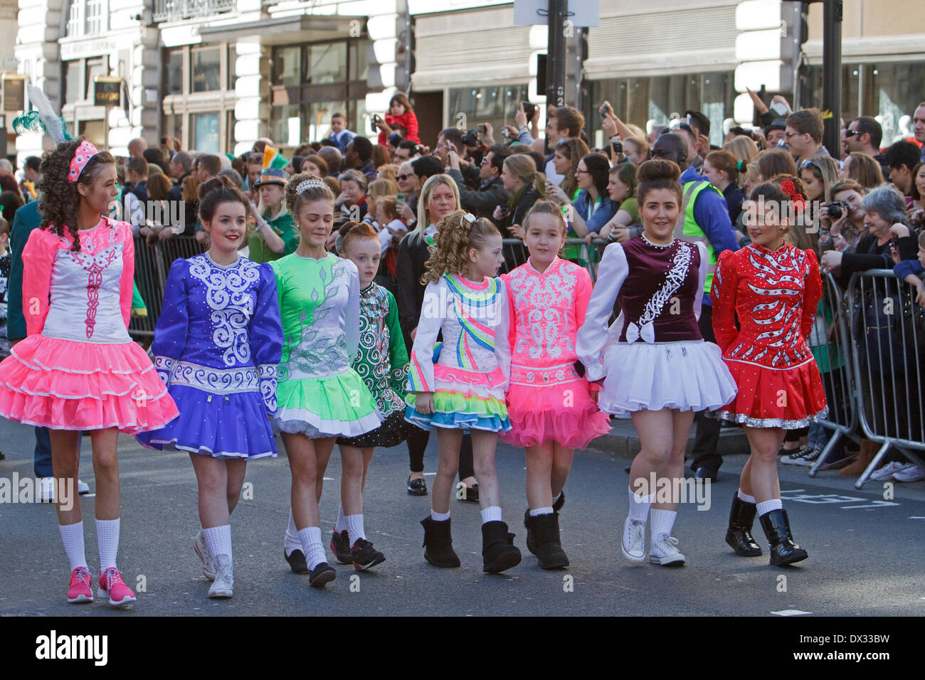 London,16th March 2014,Irish dancers entertained the huge crowds for ...