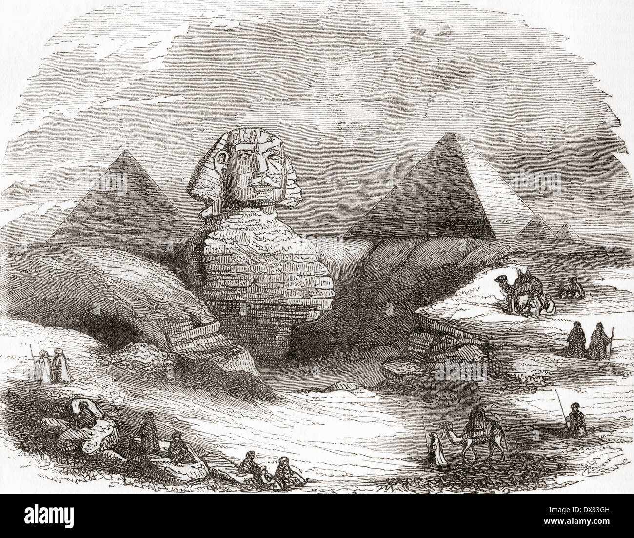 The Great Sphinx of Giza, Egypt in the 19th century Stock Photo - Alamy